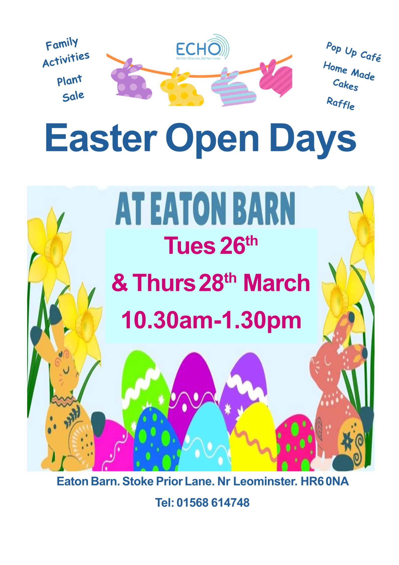 Easter Open Days at Eaton Barn - ECHO Herefordshire